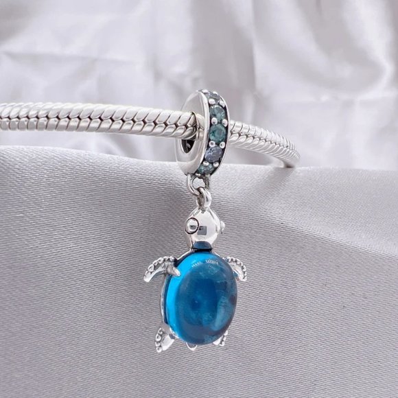 Pandora | Jewelry | Pandora Murano Glass Sea Turtle Dangle Charm | Poshmark